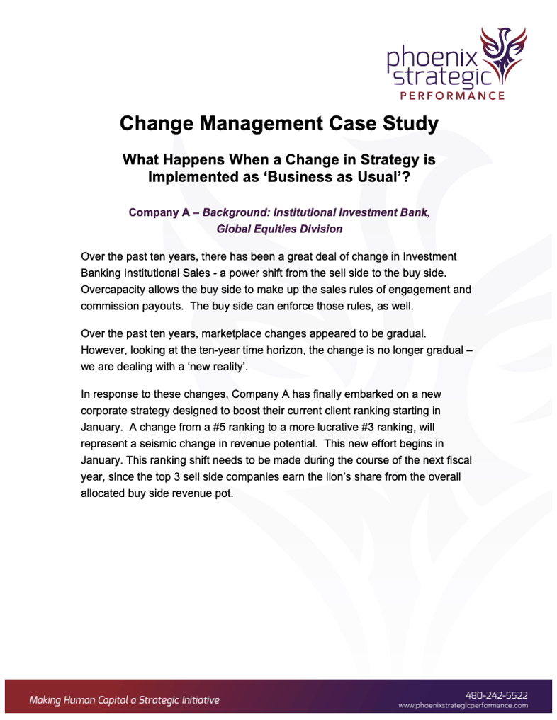 Change Management | Change Management Case Study